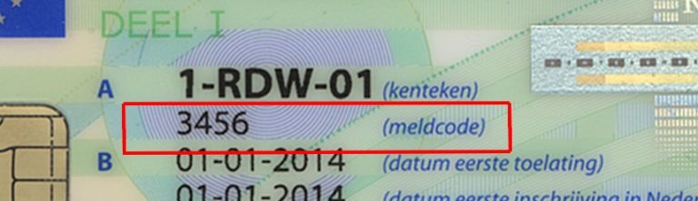Meldcode - de bijzondere controlesleutel bij een kenteken - Kenteken.TV ...
